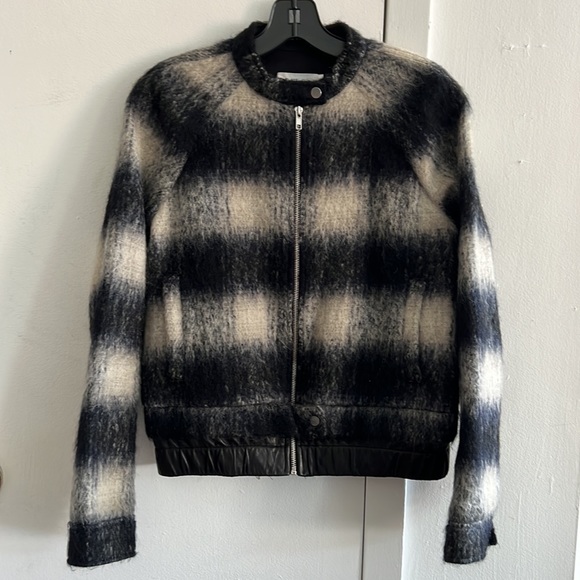 A.L.C. | Jackets & Coats | Alc Wool And Leather Bomber Jacket | Poshmark